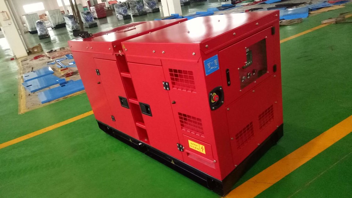 Soundproof Commercial Standby Generator 24KW / 30KVA High Efficiency 3 ...